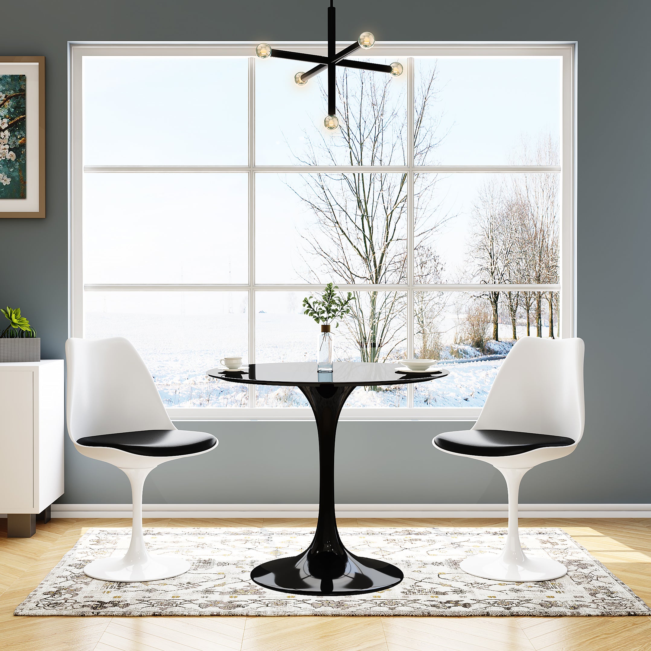 Tulip Fiberglass Dining Table, Round — Stealmod Furniture